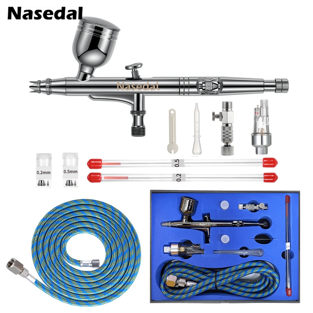 Nasedal Airbrush 0.3mm 7cc Dual-action Air Brush Paint Tool Sprayer for ...