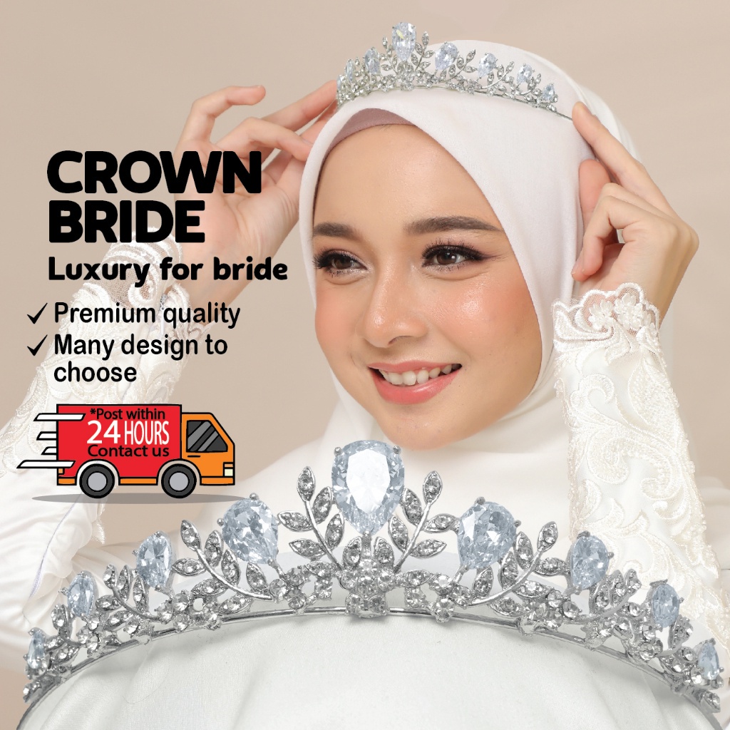 [CROWN Bride] Zirconia, Crown Rhinestone, Crown Tunang, Crown Nikah ...