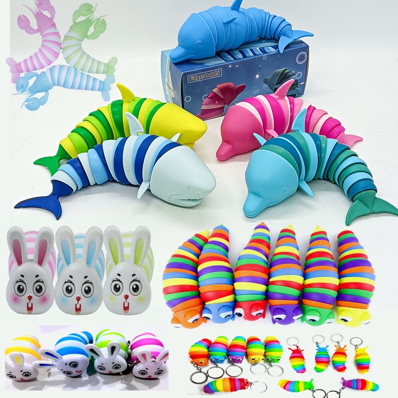 New slug decompression toy Fidgetslug slug wriggling caterpillar puzzle ...
