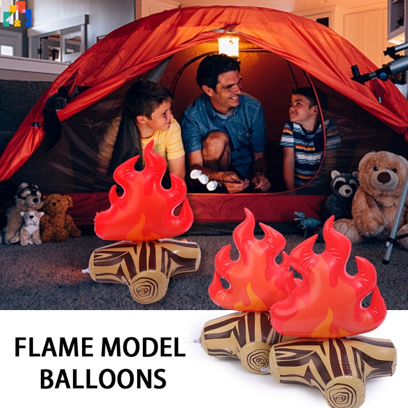 Creative 3D Inflatable Campfire Balloon Artificial Fire Fake Flame ...