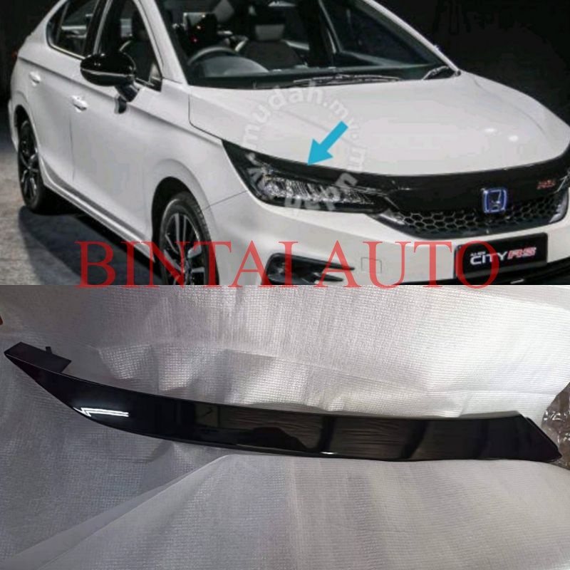 *ORIGINAL HONDA TOO CITY RS 2021 FRONT HEAD LAMP UPPER MOULDING "BLACK ...