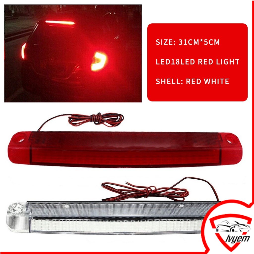 Unverisal Red Car 18 LED Rear High Mount Lamp Tail Third Brake Stop ...