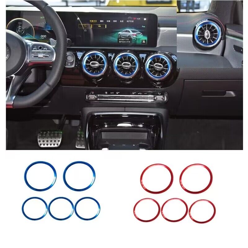 Car Air Condition Air Outlet Inner Ring Cover Sticker Fit For Mercedes Benz A W177 B W247 GLB ...