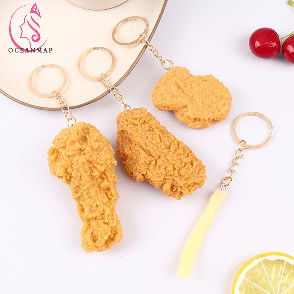 OCEANMAP Creative Key Chains Simulation Key Rings Imitation Food ...