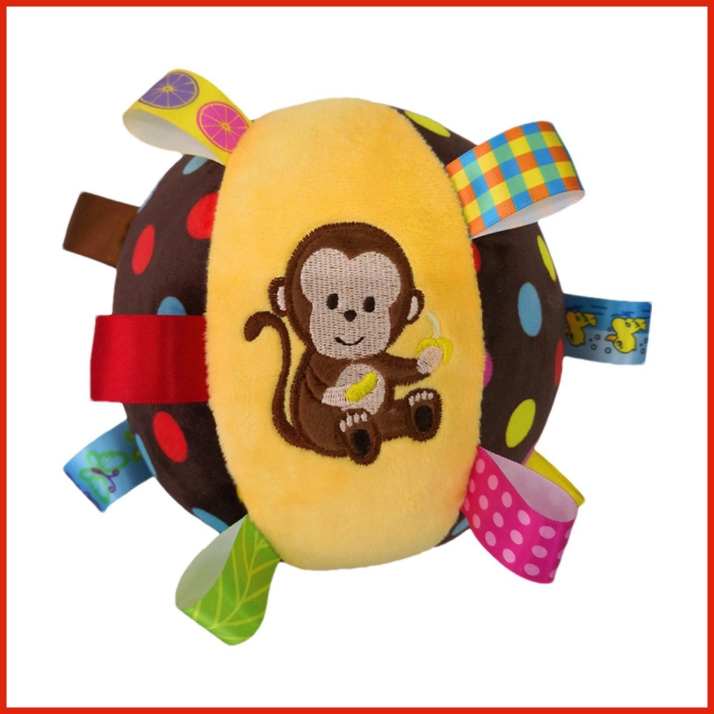 Ribbon Tags for Baby Cute Animal Colorful Plush Fabric Taggies Chime ...