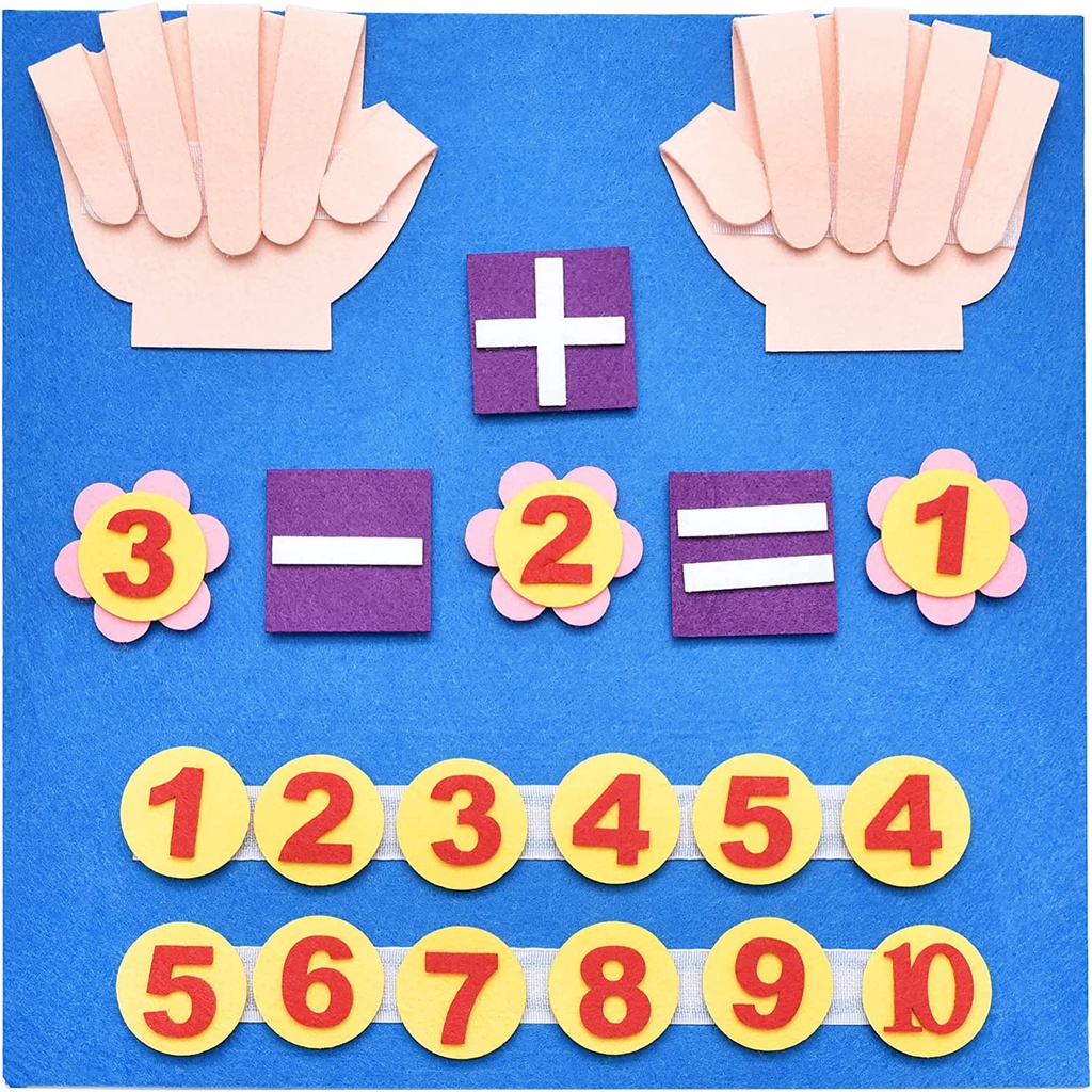 Toddler Felt Educational Toy Finger Number Learning Counting Math Felt ...