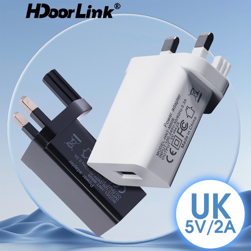 HdoorLink 5V/2A UK Charger Travel Wall Adapter Converter Socket England ...