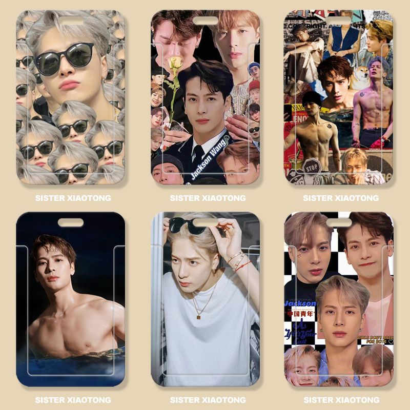 Jackson Wang Student Slide Cover Card Holder Meal Card Bus Pass ID ...