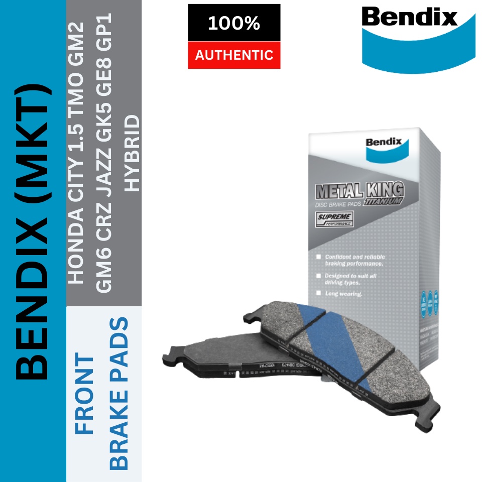 BENDIX METAL KING TITANIUM D1991 FRONT BRAKE PAD for HONDA CITY 1.5 TMO ...