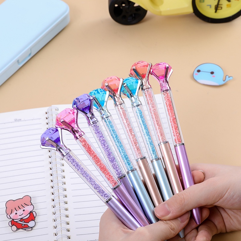 New Diamond Pen 0.7mm Blue Pen Stationery Student Pen Cartoon Cute ...