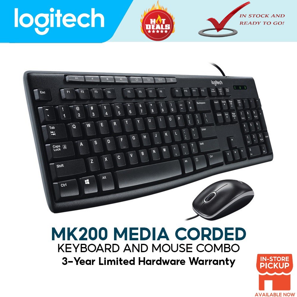 Logitech MK200 Media Keyboard Mouse Combo | Shopee Malaysia