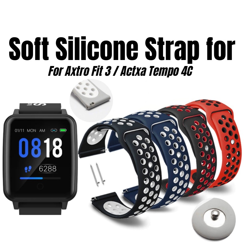 Smart Watch Strap for Axtro Fit 4 3 Double Colours Sport Band for Actxa Tempo 5C 4C Smart ...