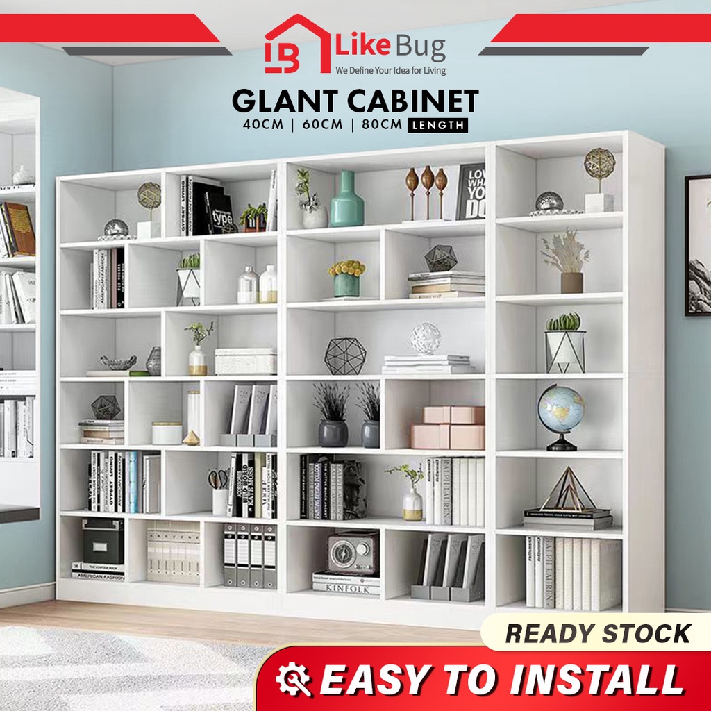 ⚡️LIKE BUG⚡️Glant Book Shelf Display Rack Cabinet Utility Shelf ...