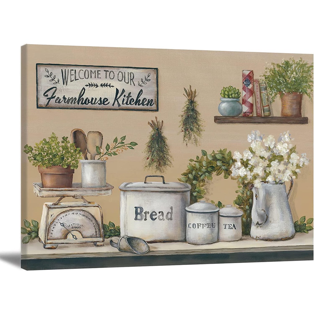Rustic Kitchen Wall Art Kitchen Signs Wall Decor Farmhouse Kitchen ...