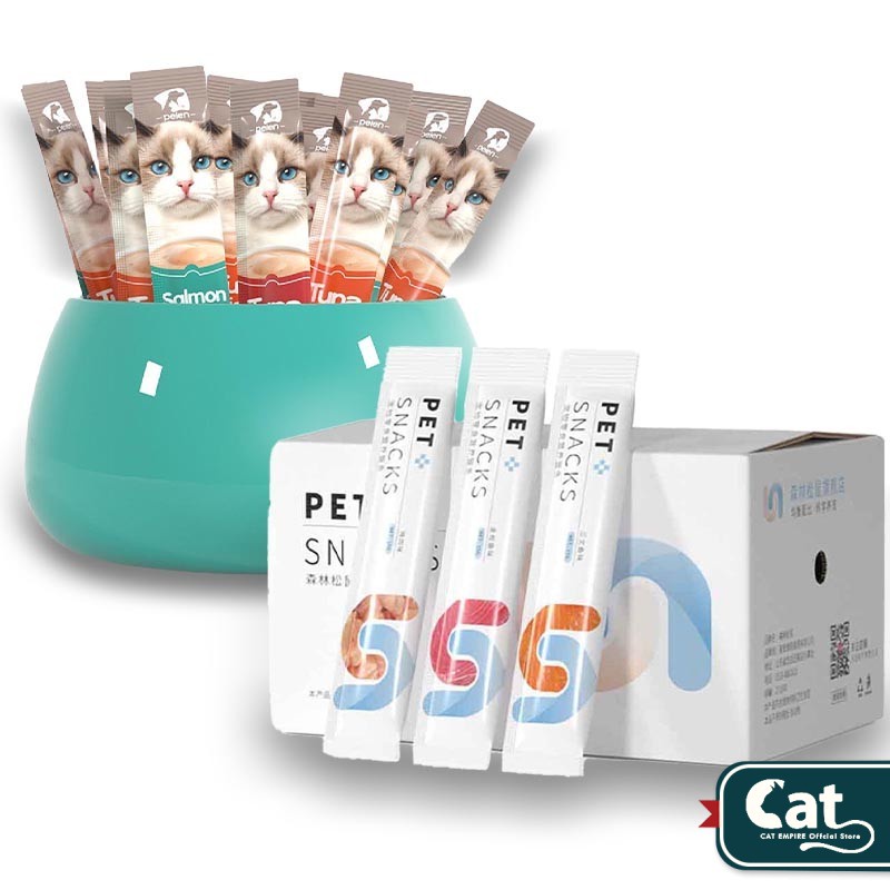 Cat Empire Cat Snacks Jajan kucing 100pcs/box snek kucing Wet Cat Food ...