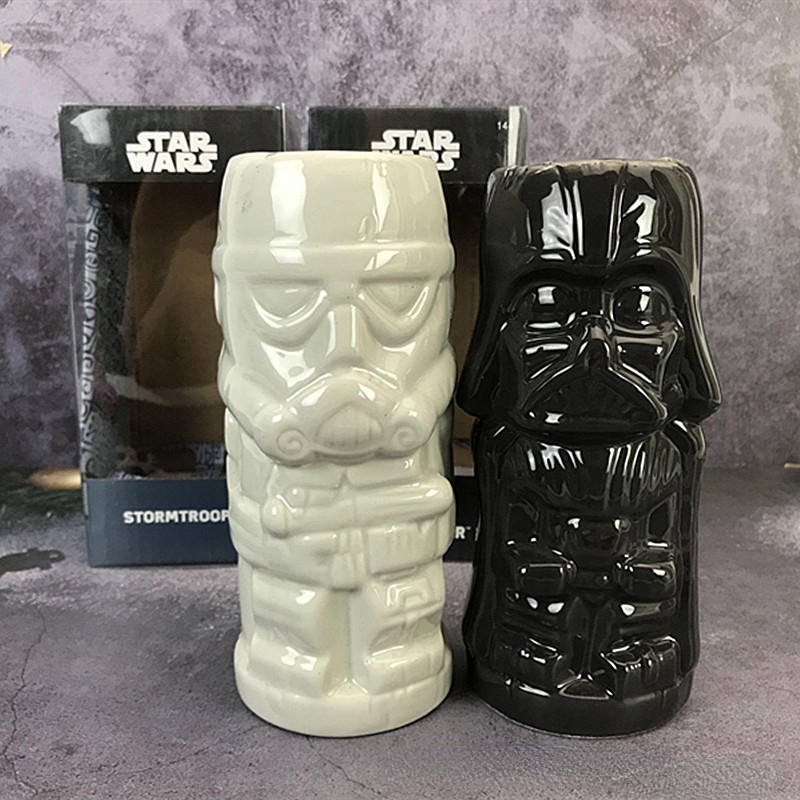 Tiki mug Star Wars Creative tiki Cup White Soldier Black Samurai R2D2 ...