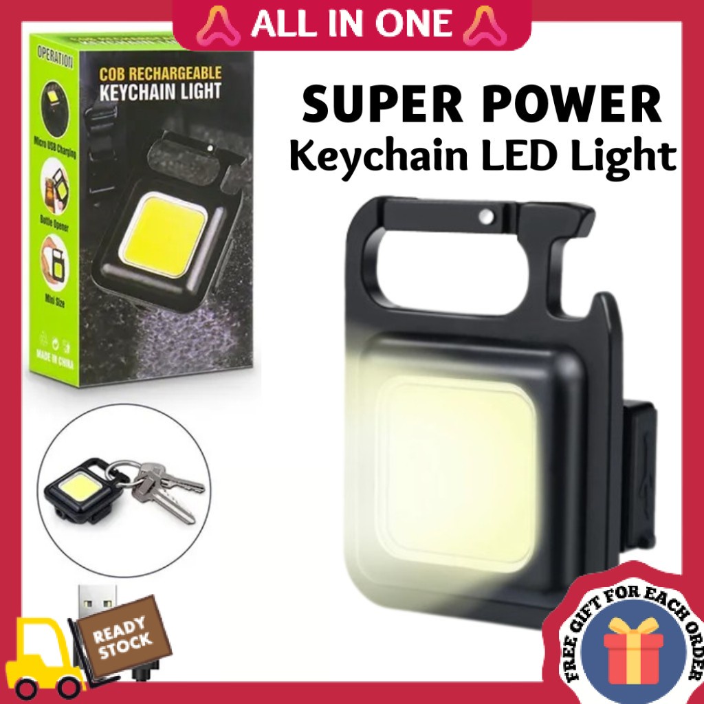 Allinone LED lampu suluh Flashlight USB Rechargeable COB Chargeable ...