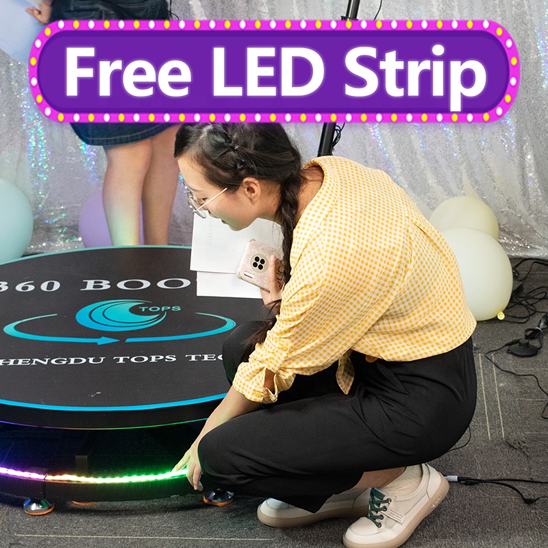 Big 360 Degree Led Photo Booth Base 100cm Automatic Remote 360 Camera ...