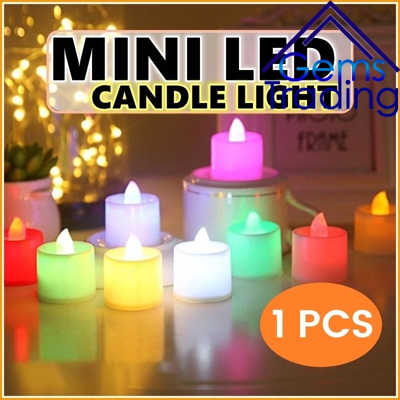 Mini LED Candle Light (1 PCS) Lighting Decorate Smokeless Flameless ...