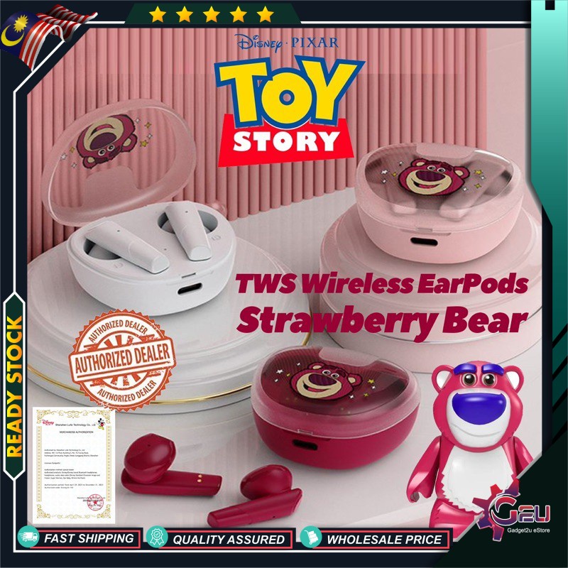 Authorized Reseller Disney Toy Story Strawberry Bear TWS Wireless ...