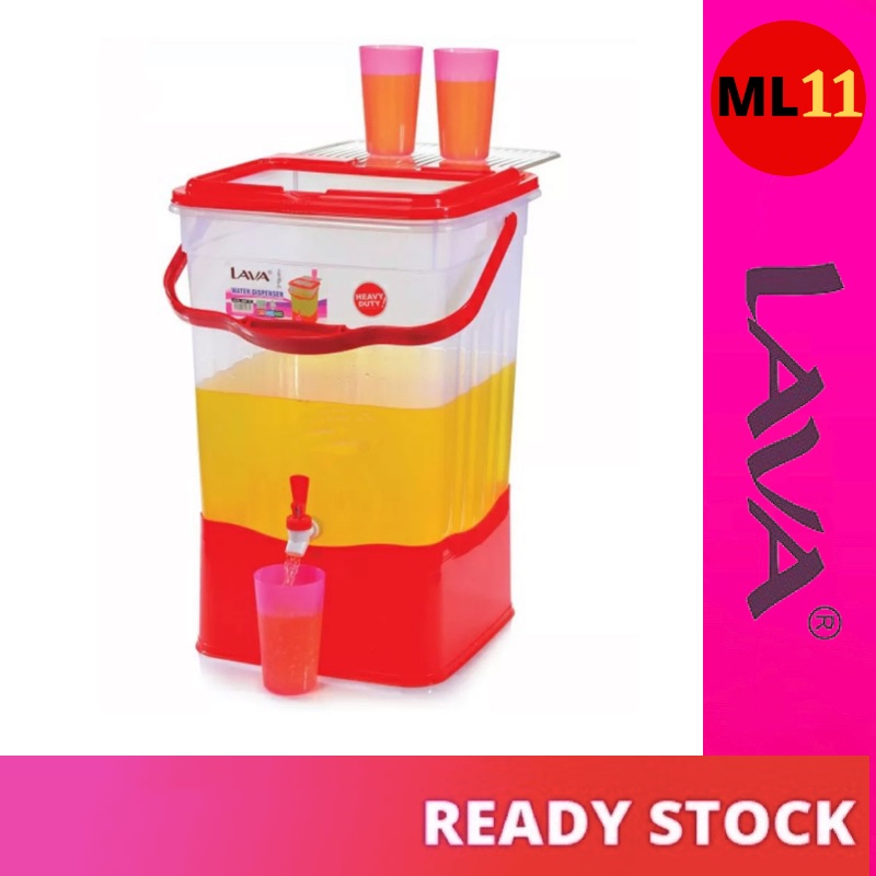 LAVA (32L) Plastic Square Water Dispenser / Bekas air / Balang Air (BPA ...