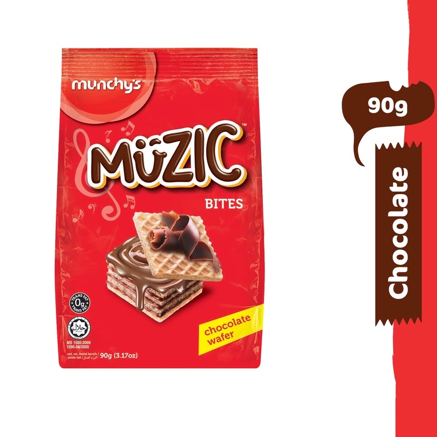 Munchy's Muzic Chocolate Wafer Bites 90g | Shopee Malaysia