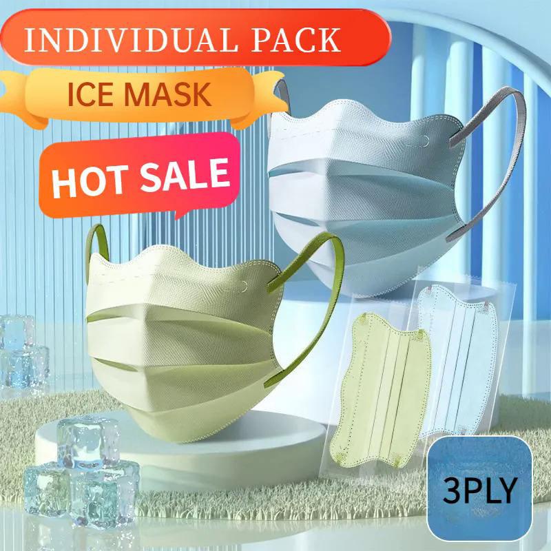 Fast Shipping face mask 50PCS Adult/Kid Ice Facemask Cold Feeling Eye ...