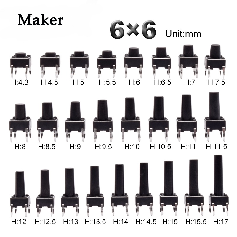 50Pcs Panel PCB on Off Momentary Tactile Tact 4 Pin Micro Mini Push ...