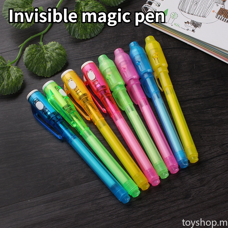 [stock] Magic Pen Invisible Ink Pen Built in UV Light Pen | Shopee Malaysia