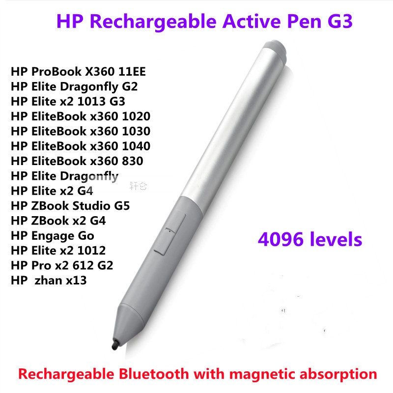 4096 Original Stylus Pen HP Rechargeable Active Pen G3 (6SG43UT) For ...