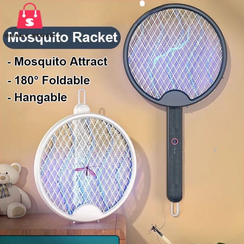 RSS_ Electric Mosquito Racket, Foldable Electric Mosquito Swatter with ...
