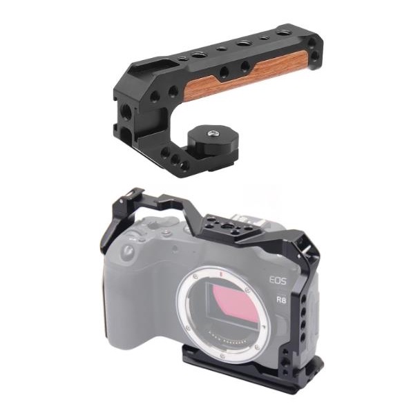EOS R8 Camera Cage Rig for Canon DSLR Camera Cold Shoe Mount Protective ...