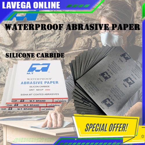 100PCS MT WATERPROOF SILICONE CARBIDE SAND PAPER/KERTAS PASIR KASAR ...