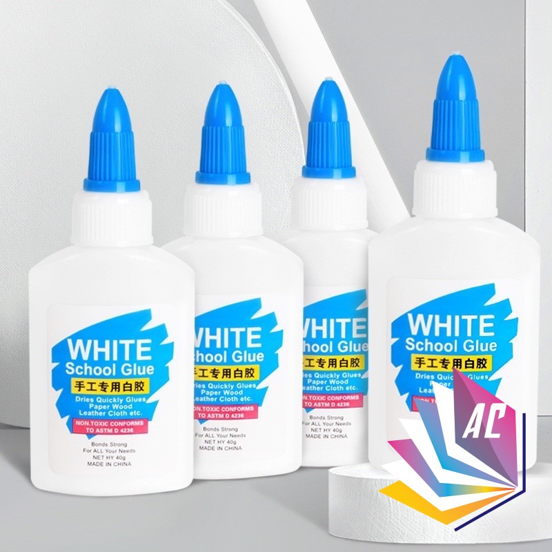 Multipurpose White Glue 40g Stationery Washable Liquid PVAC for Paper ...