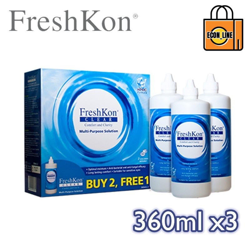 Freshkon Clear Multi Purpose Solution (360ml x 3) | Shopee Malaysia