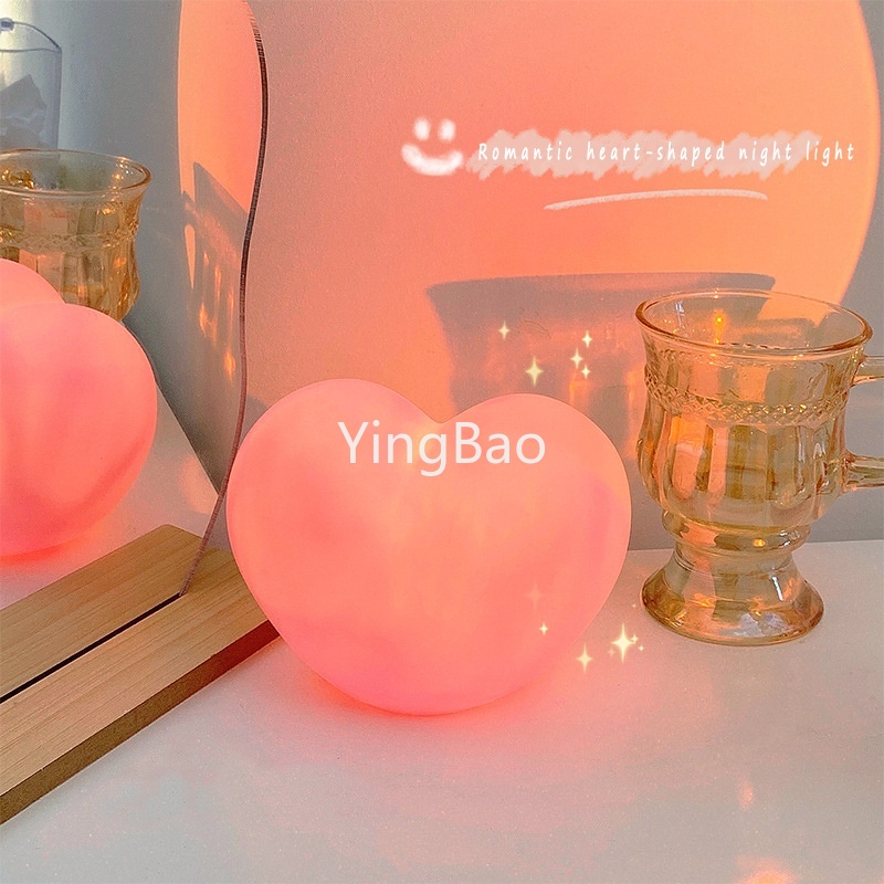 Creative Love Heart Night Light Desk Lamp Cute Romantic Wedding ...