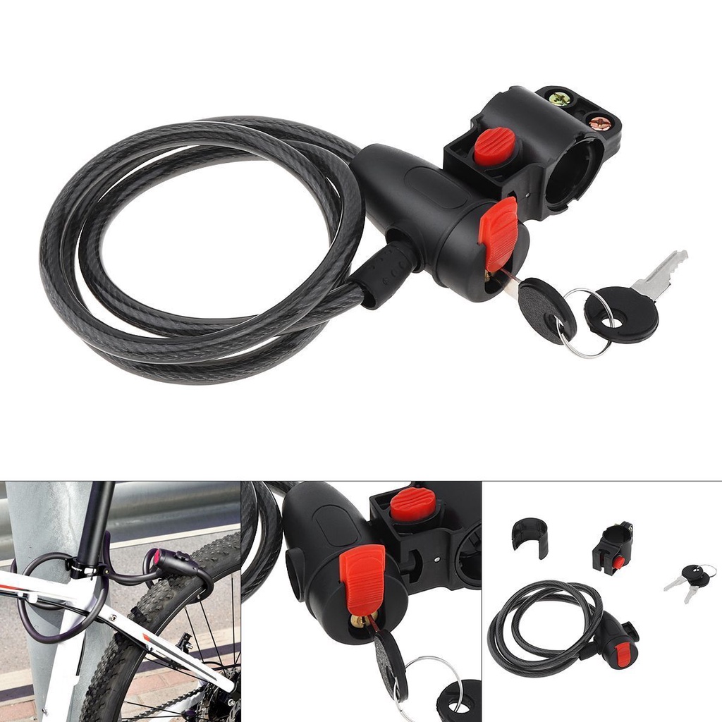 Bicycle Lock Bike Cycle Heavy Duty Coil Combination Security Lock Steel ...