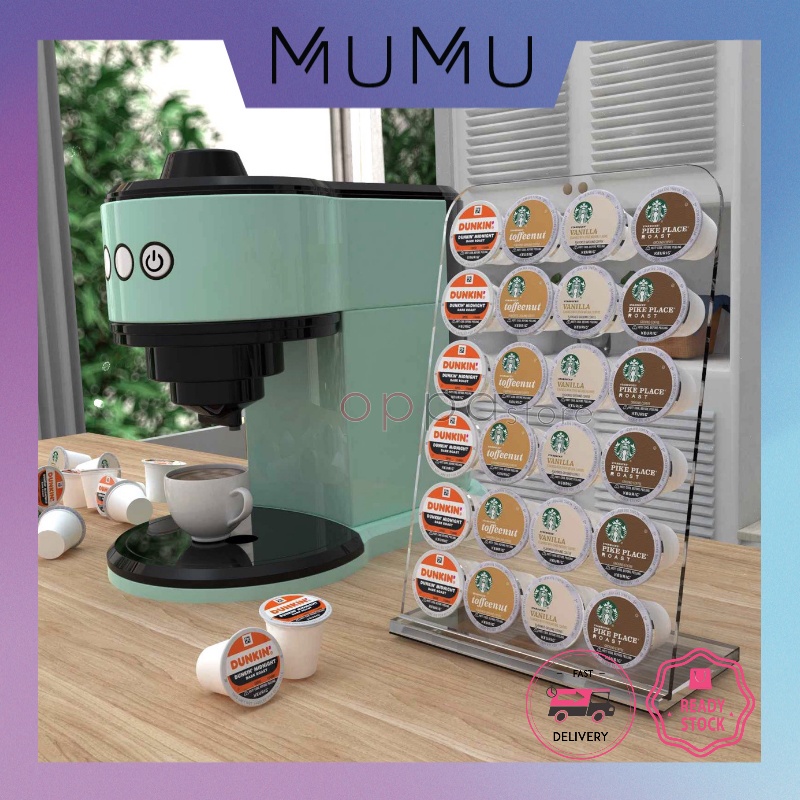 MUMU Style Coffee Capsule Holder Tray Acrylic Display Stand 24pcs Kopi ...
