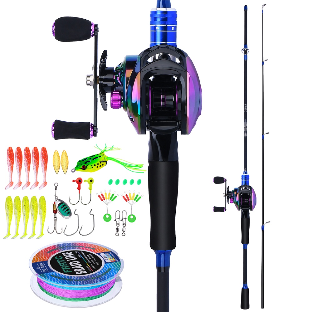 FRRTC Fishing Set Batang Pancing Set 2 Section Casting Fishing Rod and ...