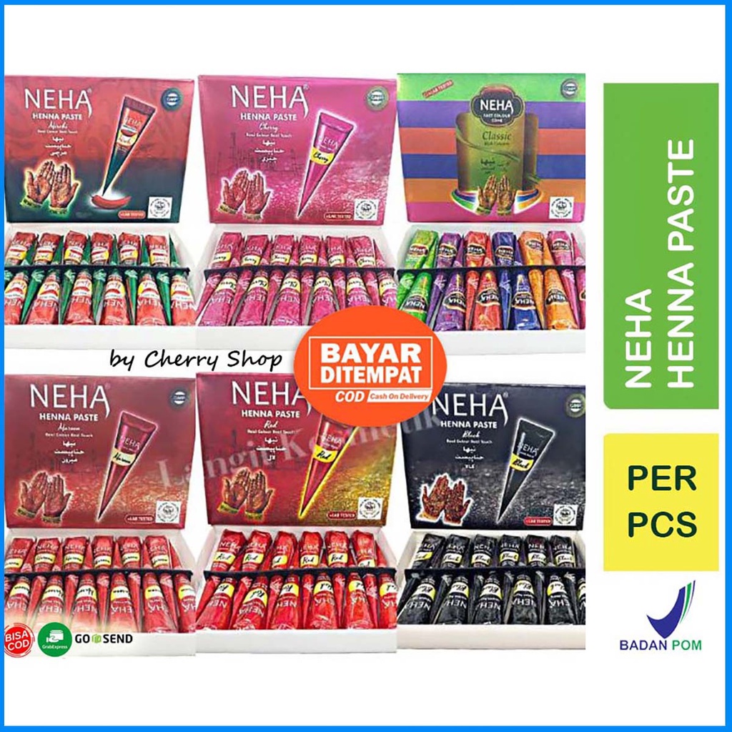 Neha HENNA PASTE/HENNA HALAL 25GR | Cherry Chery | Mirchi | Red ...