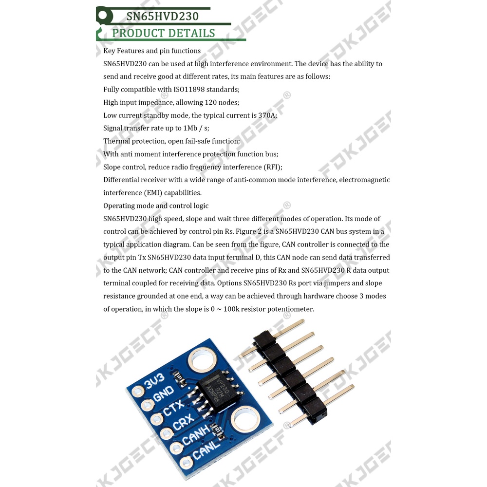 SN65HVD230 CAN bus transceiver communication-module for arduino ...