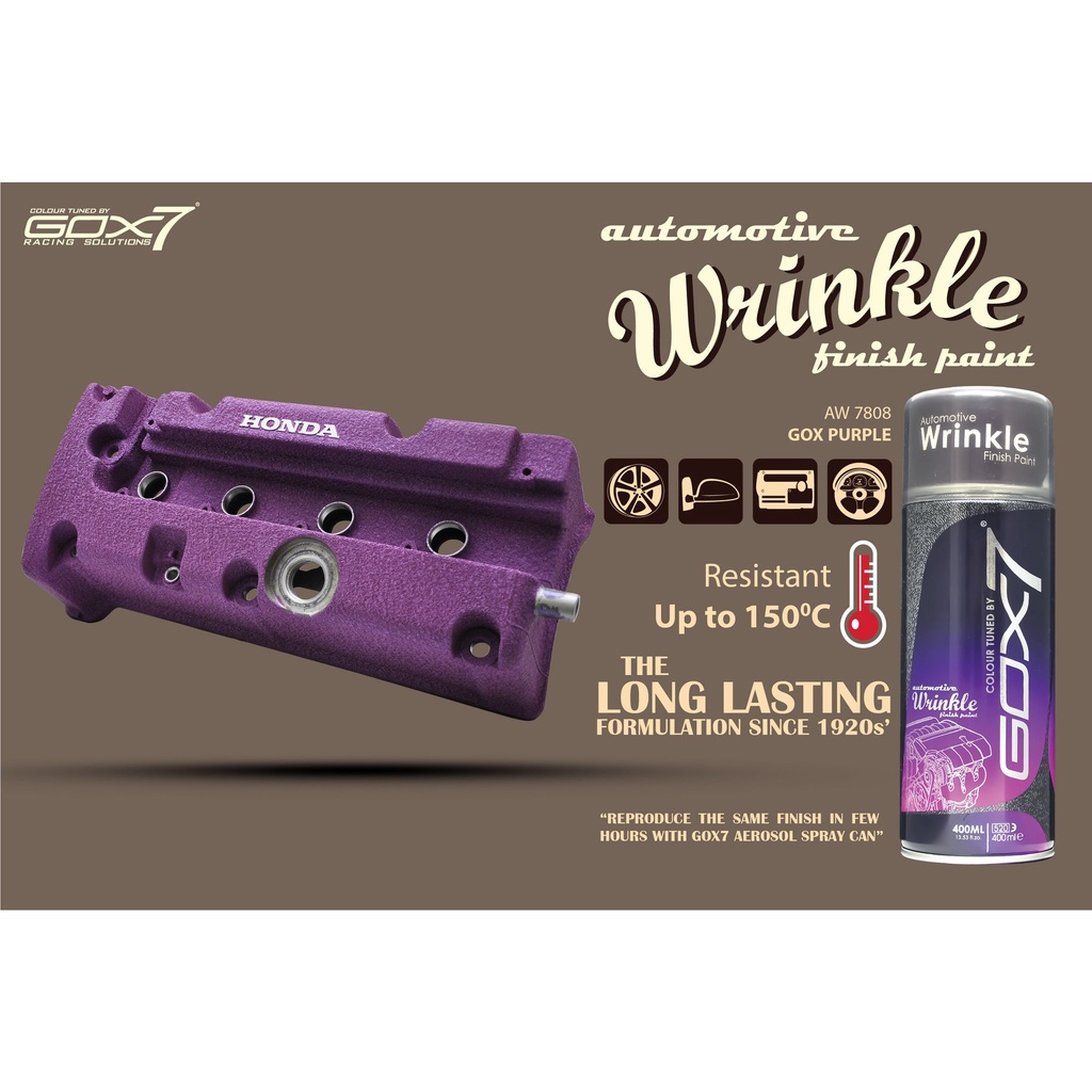 Gox7 Automotive Wrinkle Finish Paint / Cat Menggerutu AW7808 GOX PURPLE ...