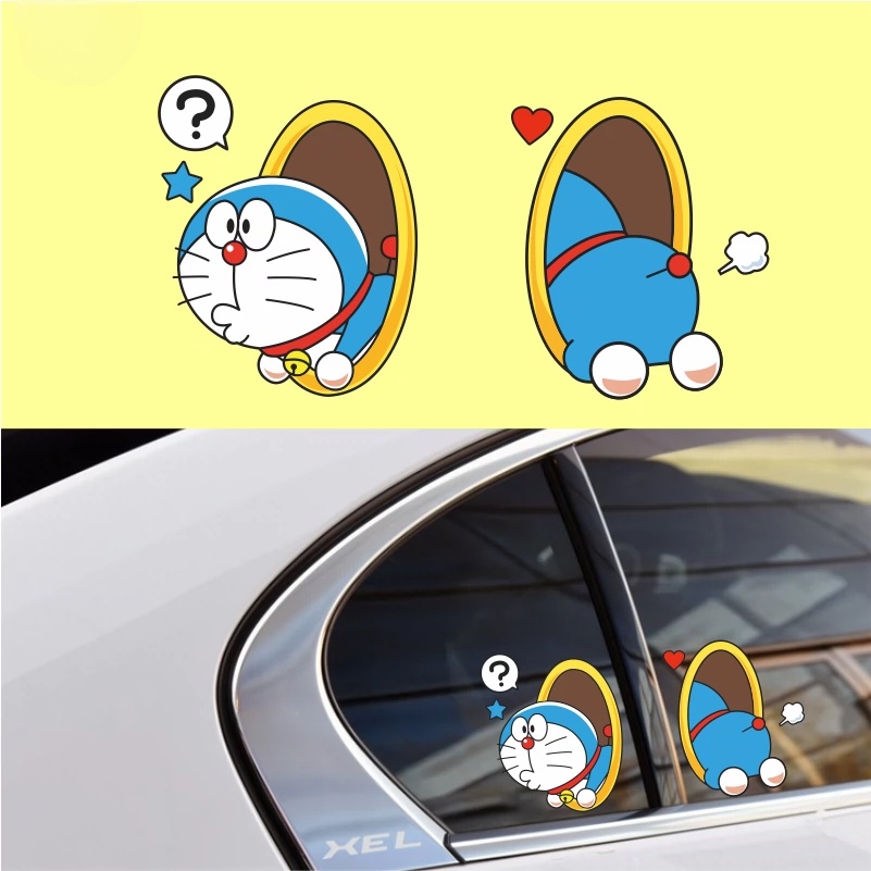 Doraemon Waterproof Car Sticker Cartoon Car Decals Decoration ...