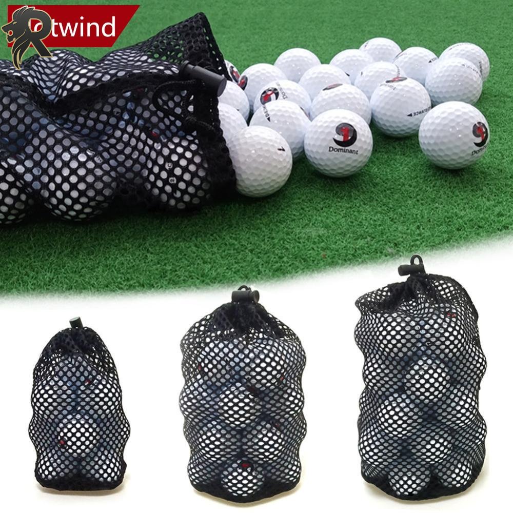 RL 12/24/48 Golf Tennis Ball Sports Mesh Net Bag Black Nylon Golf Bags ...