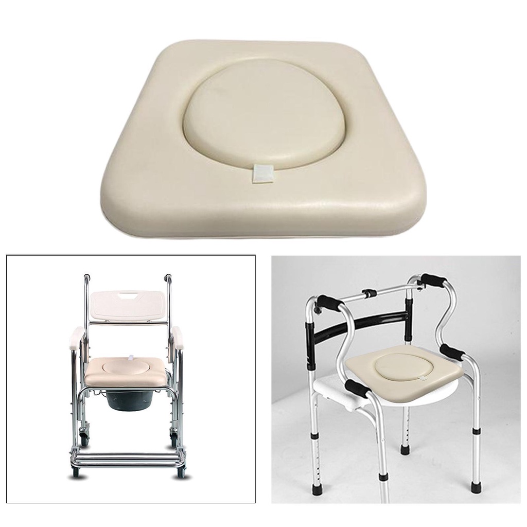 Commode Seat Cushion Toilet Cushion Removable Soft Waterproof for ...