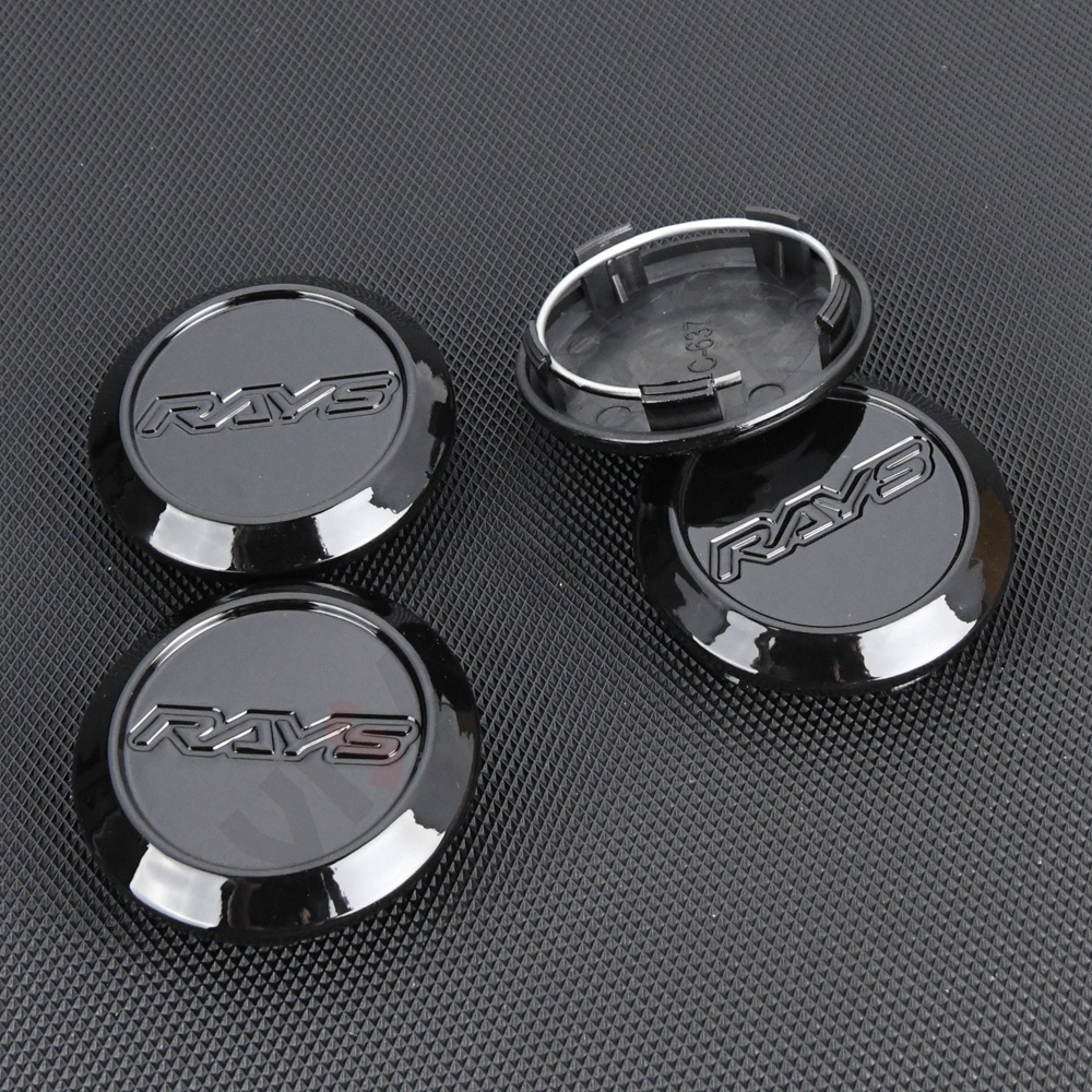 NEW 4PCS RAYS Center Cap 56MM Clip Diameter Sport Rim Cover Cap Wheel ...