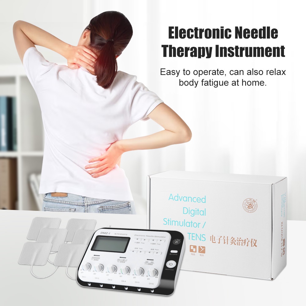 6 Channel TENS Unit Muscle Stimulator Machine Russian Waves EMS TENS ...
