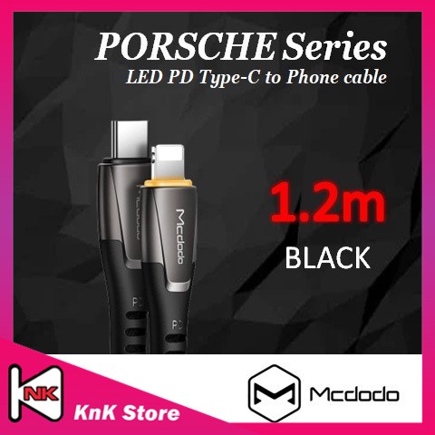 Mcdodo Porsche Series PD Type-c to Phone Cable with LED 1.2M ( CA-7650 ...