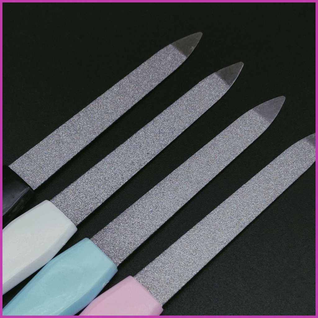 Stainless steel nail file double-sided nail file with polishing strip ...