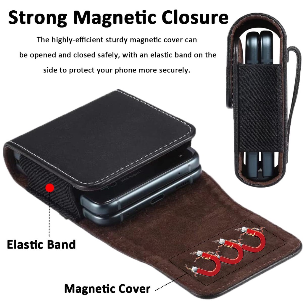 Belt Clip Leather Phone Case For Samsung Galaxy Z Flip 6 5 4 Flip 4 5g ...